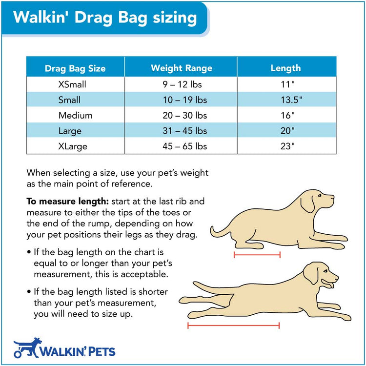Drag Bag | Walkin' Drag Bag | Dog Drag Bag | Walkin' Pets