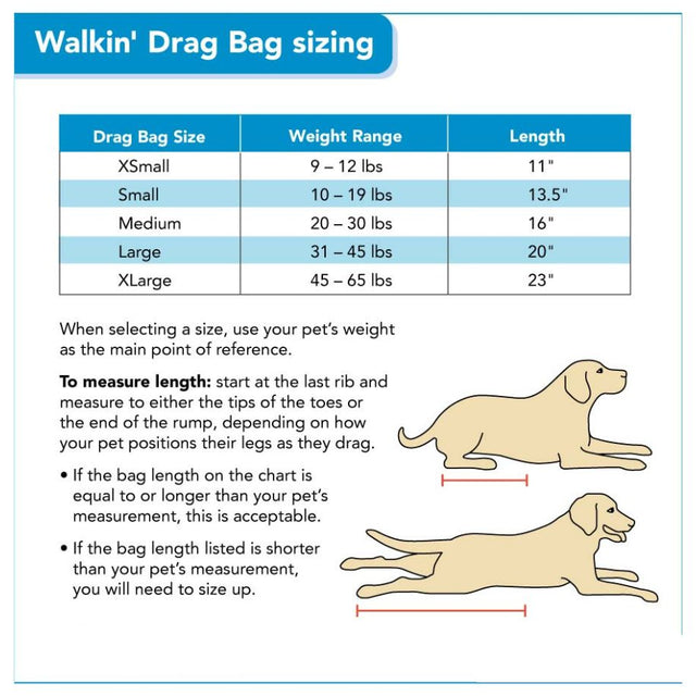 Drag Bag | Walkin' Drag Bag | Dog Drag Bag | Walkin' Pets